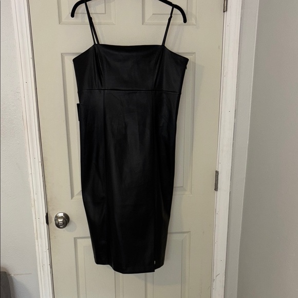 Express | Dresses | Express Faux Leather Midi Dress | Poshmark